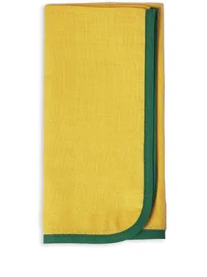 La DoubleJ Set Of Two Linen Napkins - Yellow