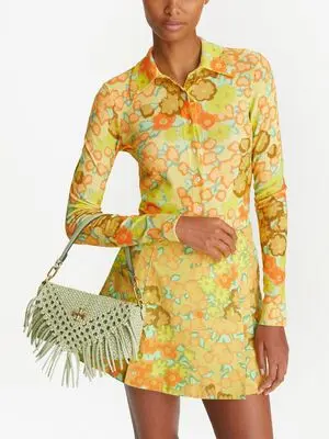 Tory Burch Kira Leather Fringe Shoulder Bag