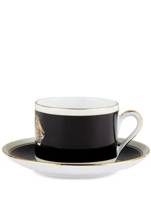 Dolce & Gabbana Leopard-print Porcelain Tea Set - Black
