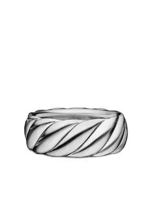David Yurman Sterling Sculpted Cable Contour Band Ring - Silver