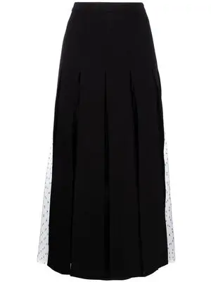 Red Valentino Tulle-panelled Midi Skirt
