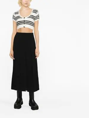 Red Valentino Tulle-panelled Midi Skirt