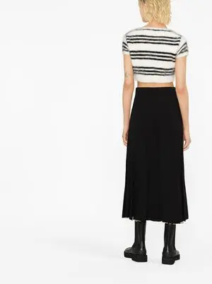 Red Valentino Tulle-panelled Midi Skirt