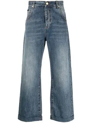 Etro Logo-patch Straight-leg Jeans