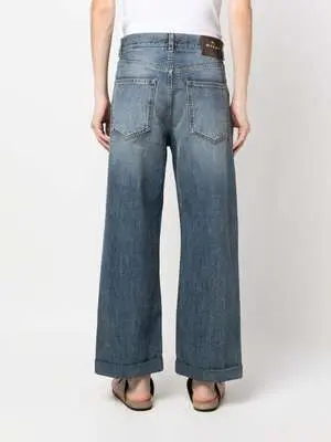 Etro Logo-patch Straight-leg Jeans