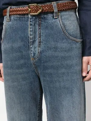 Etro Logo-patch Straight-leg Jeans
