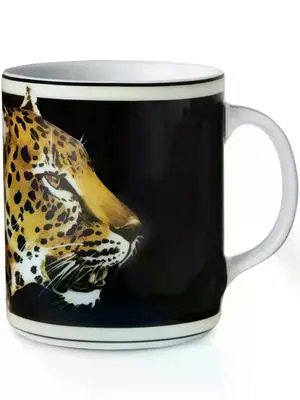 Dolce & Gabbana Leopard-print Porcelain Mug - Black