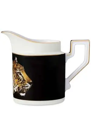 Dolce & Gabbana Leopard-print Porcelain Creamer - Black