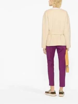 Maje Belted Wool Blend Wrap Jacket