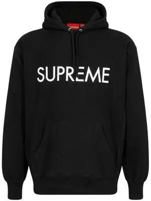 Supreme Capital Logo Hoodie - Black
