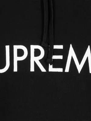 Supreme Capital Logo Hoodie - Black