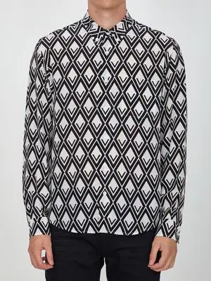 Valentino Garavani Black And White Silk Shirt