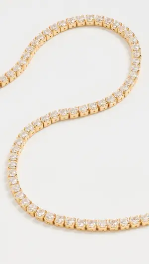 Shashi Tennis Cubic Zirconia Necklace - Gold