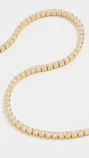 Shashi Tennis Cubic Zirconia Necklace - Gold