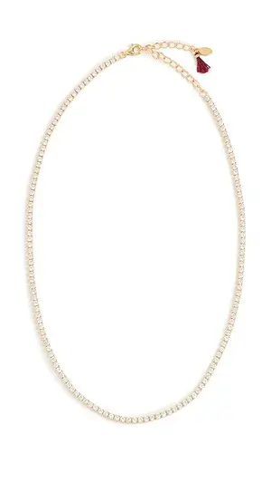 Shashi Tennis Cubic Zirconia Necklace - Gold