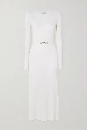 Gabriela Hearst Luisa Ribbed Wool And Silk-blend Maxi Dress