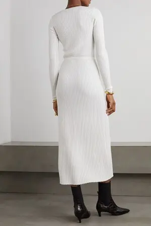 Gabriela Hearst Luisa Ribbed Wool And Silk-blend Maxi Dress