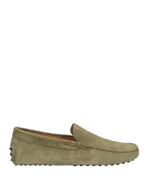 TOD'S Light Soft Leather Loafers Military Green