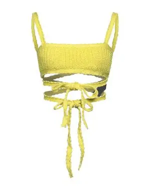 Alanui Knitted Crop Top - Yellow