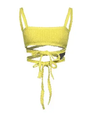 Alanui Knitted Crop Top - Yellow