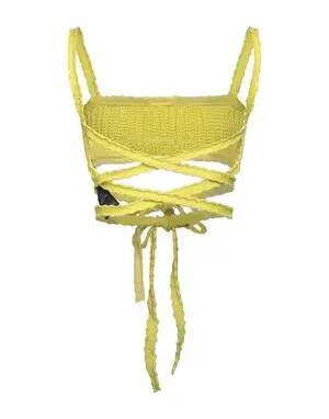 Alanui Knitted Crop Top - Yellow