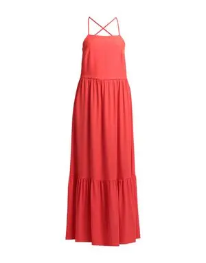 KONTATTO Maxi Trapeze Dress - Coral