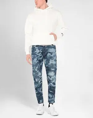 Dsquared2 Straight-leg Jeans With Camouflage Print And Leather Trim