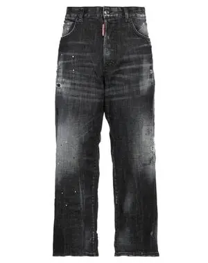Dsquared2 Jeans With Leather Trim