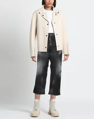 Dsquared2 Jeans With Leather Trim