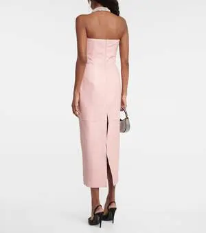 Magda Butrym Leather Bustier Midi Dress
