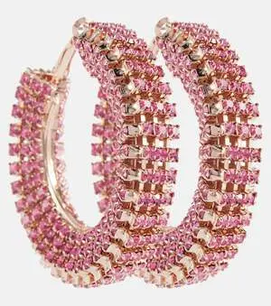 Magda Butrym Crystal-embellished Hoop Earrings - Pink
