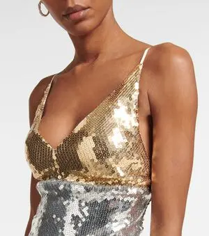 Victoria Beckham Sequin Embellished Top