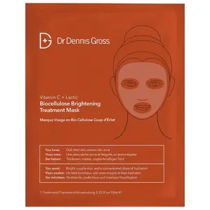 DR. DENNIS GROSS SKINCARE Vitamin C Lactic Biocellulose Brightening Treatment Mask - One-color