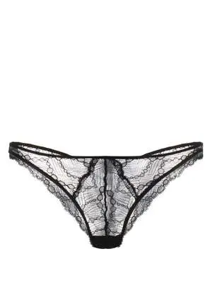 Kiki De Montparnasse Mon Cheri Lace Thong - Black
