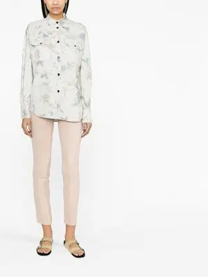 FORTE_FORTE Floral-print Cotton Shirt