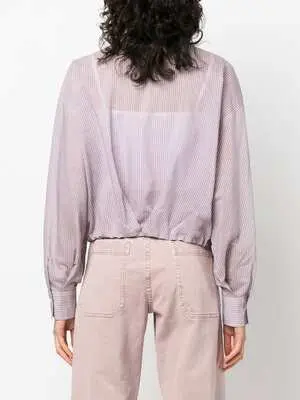 Brunello Cucinelli Vertical-stripe Long-sleeve Shirt