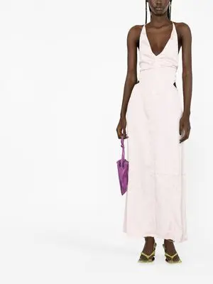 GANNI Cut-out Halterneck Dress