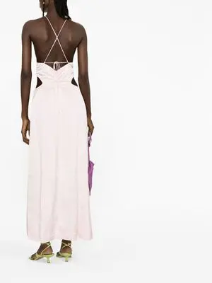 GANNI Cut-out Halterneck Dress