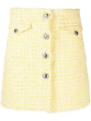 Alessandra Rich Tweed Button-up Skirt