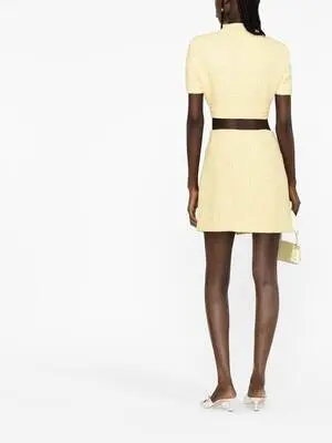 Alessandra Rich Tweed Button-up Skirt