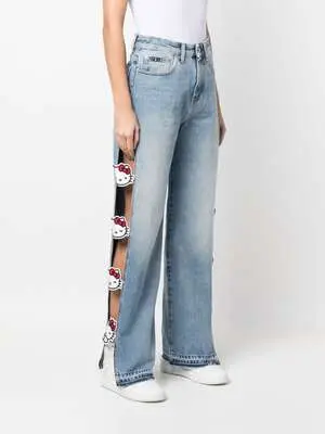 Gcds X Hello Kitty Cut-out Jeans