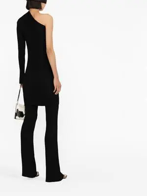 AERON One-shoulder Knitted Mini Dress - Brown