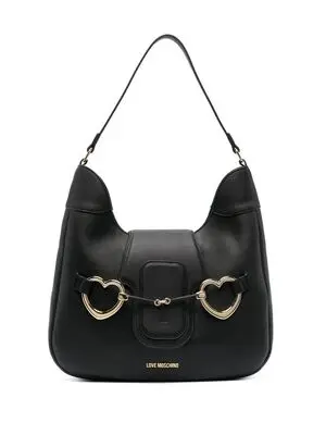 Moschino Heart-bit Shoulder Bag - Black