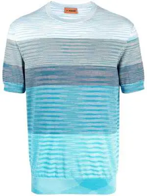 Missoni Striped Cotton T-shirt - White