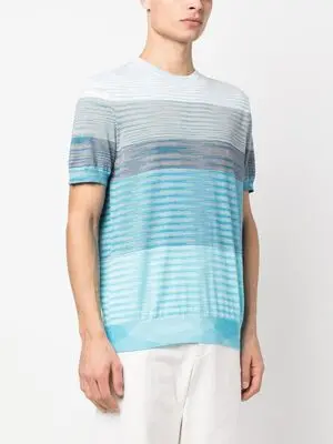 Missoni Striped Cotton T-shirt - White