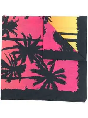 Dsquared2 Graphic-print Cotton Scarf - Pink