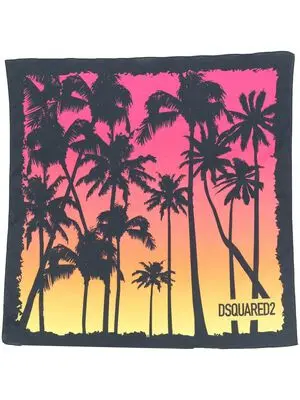 Dsquared2 Graphic-print Cotton Scarf