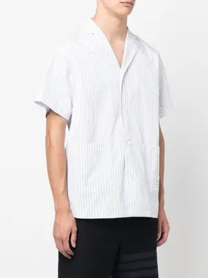 Thom Browne Striped Short-sleeved Shirt