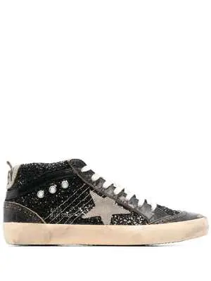 GOLDEN GOOSE Mid Star Lace-up Sneakers - Black