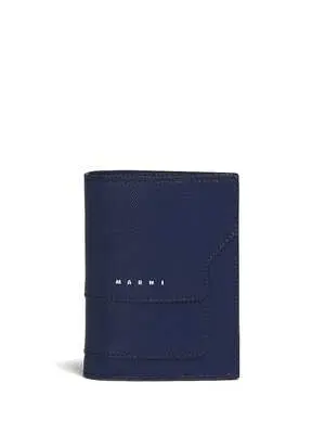 Marni Logo-print Leather Wallet - Blue
